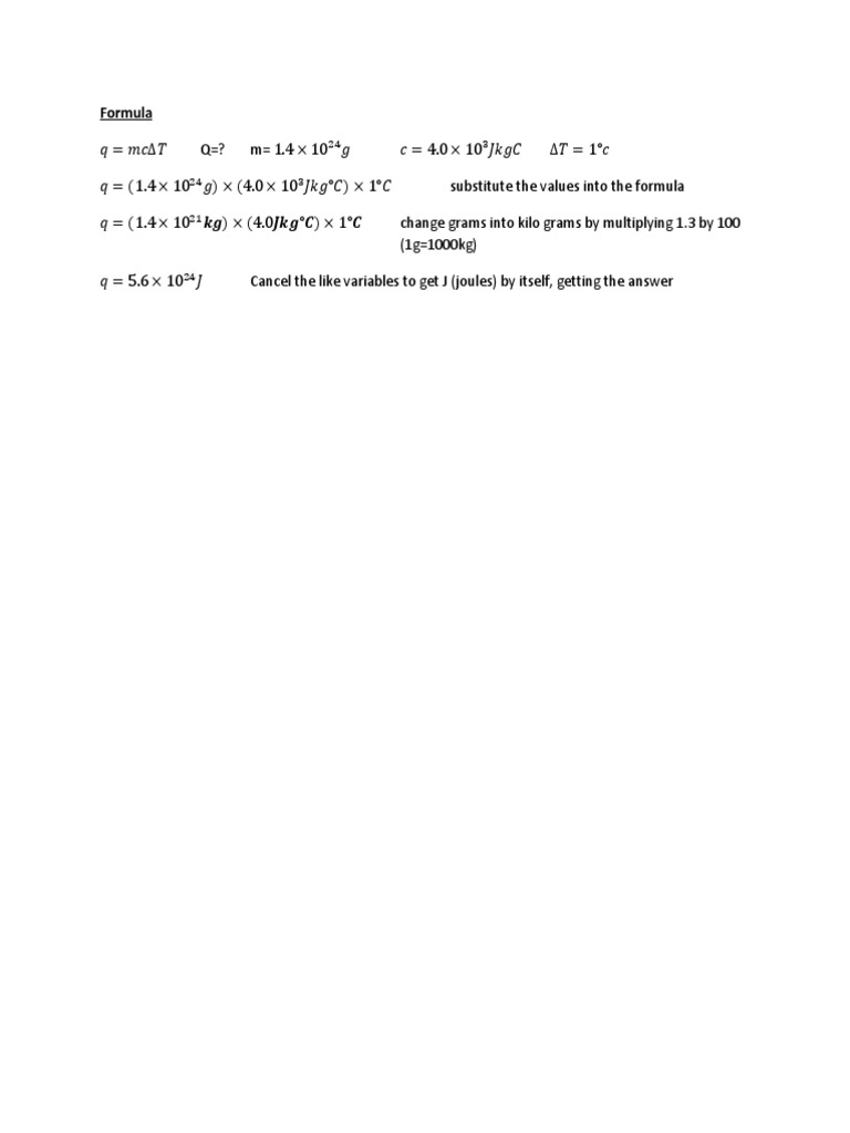Convert Grams to Kilograms Formula | PDF