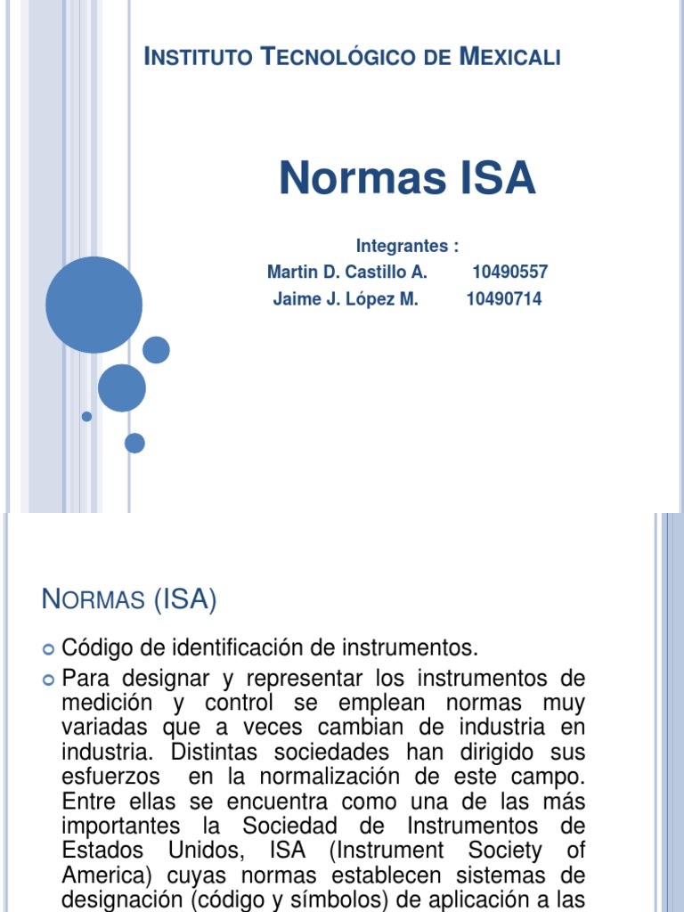 Normas ISA | PDF | Taxonomía (biología) | Temperatura