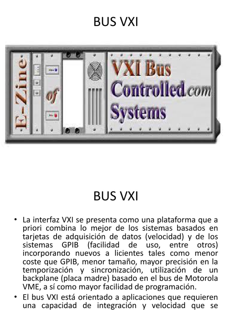 Interfaz y ventajas del bus VXI | PDF | Informática