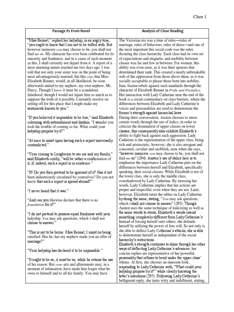 Austen's Critique of Class Hierarchy | PDF | Pride And Prejudice | Jane ...