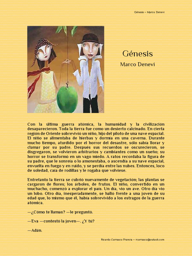 Génesis - Marco Denevi | PDF