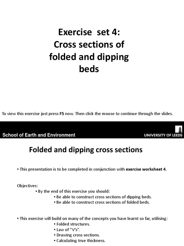 Exercise 4 Presentation - Folded and Dipping Cross Sections | PDF ...