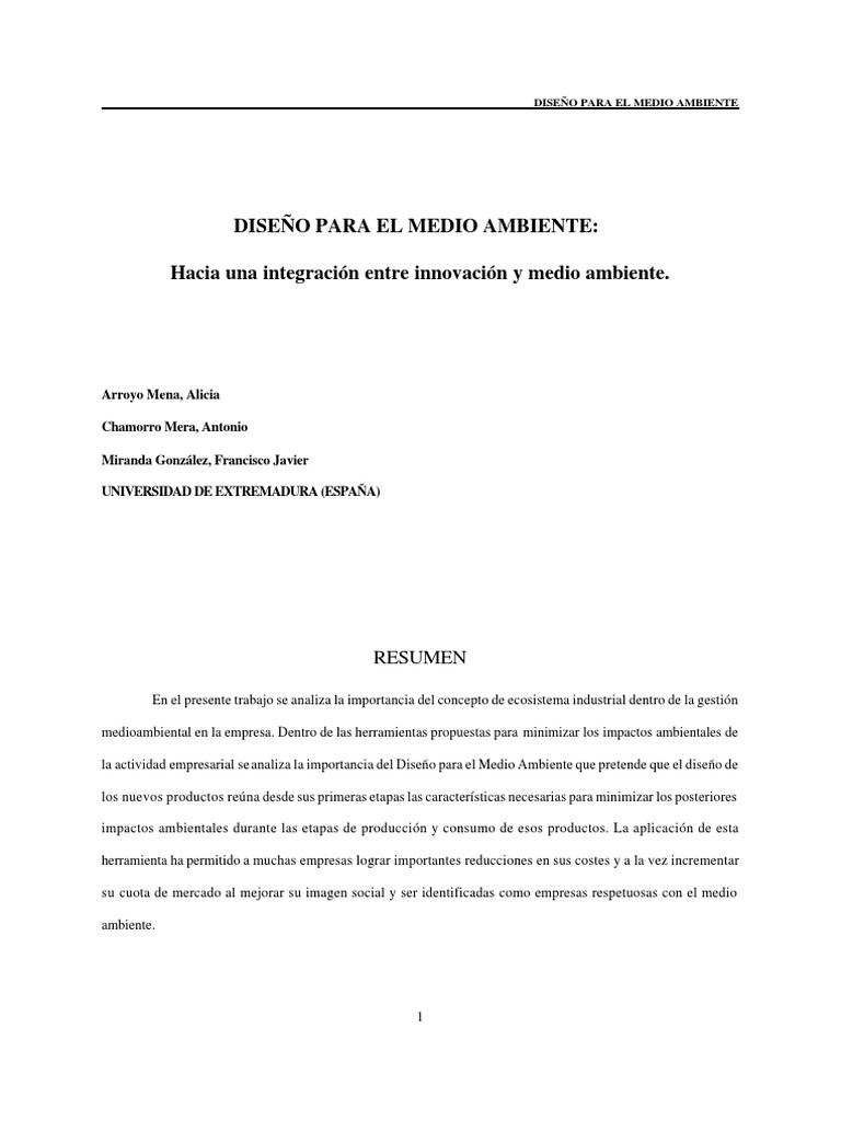 Diseño Sostenible para el Medio Ambiente | PDF