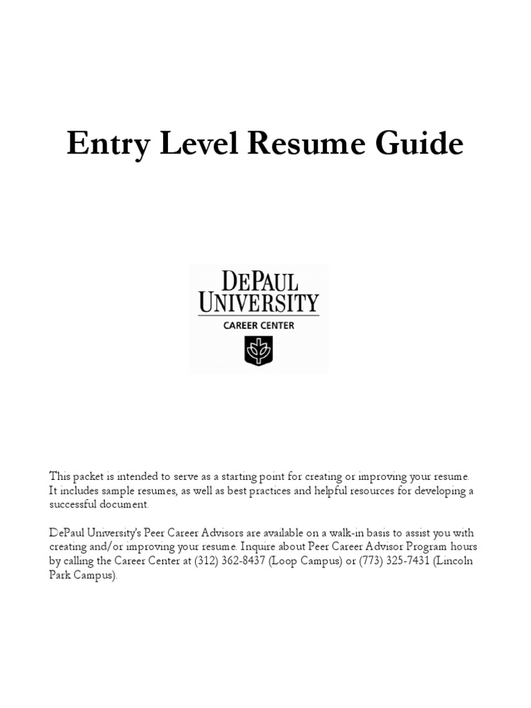 Resume Packet | PDF | Career & Growth