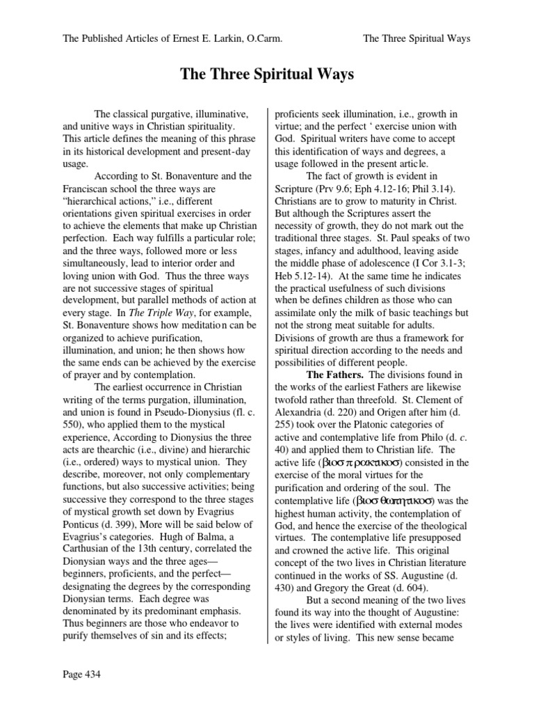 Defining the Three Spiritual Ways: Historical Development and Present ...