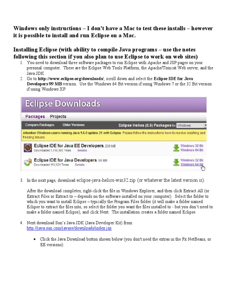 Installing Eclipse | PDF | Eclipse (Software) | Software Engineering