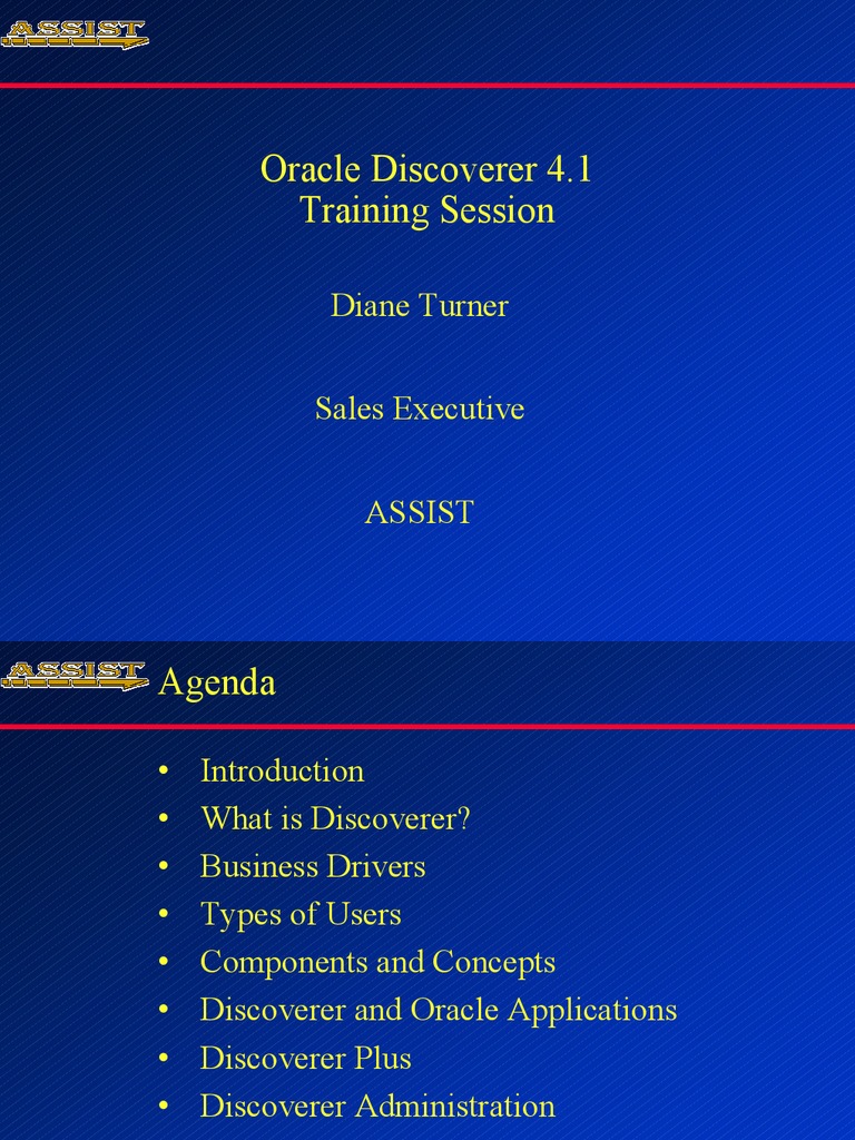 Oracle Discoverer Basics Pdf Oracle Database Accounts Payable