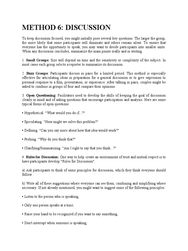 METHOD 6 Disscusion | PDF | Epistemology | Cognitive Science