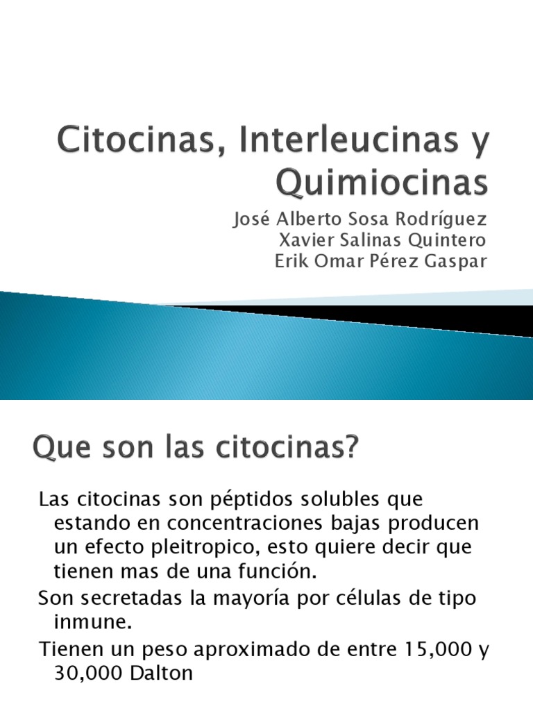 Citocinas, Interleucinas y Quimiocinas | PDF | Citocina | Anatomía