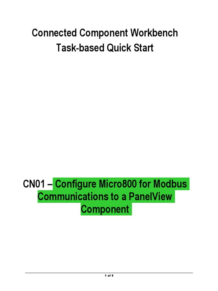 Configure Micro800 for Modbus RTU | PDF | Port (Computer Networking ...