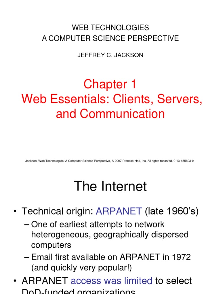 Web Essentials: Clients, Servers, and Communication: Web Technologies A ...