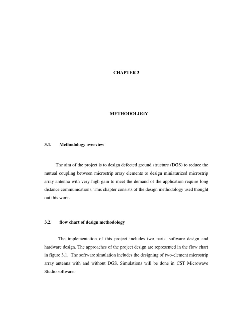 Sample of Methodology of Project | PDF | Low Pass Filter | Antenna (Radio)
