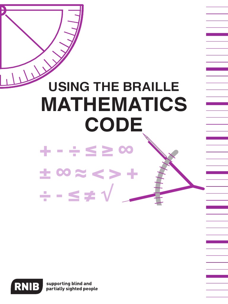 Braille Mathematics Code Guide | PDF | Litre | Fraction (Mathematics)