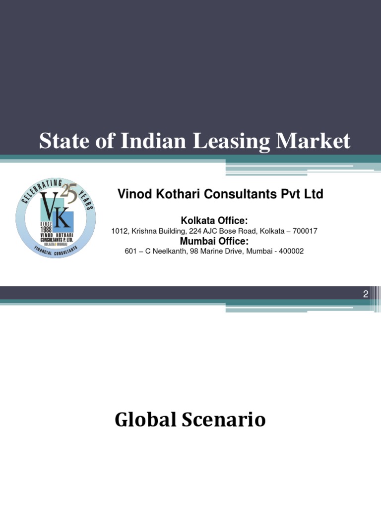 State of Indian Leasing Market: Vinod Kothari Consultants PVT LTD | PDF ...