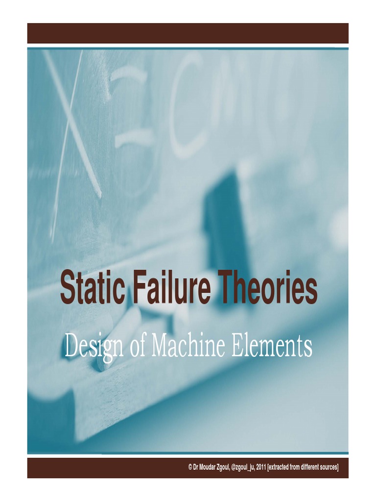Static Failure Theories PDF | PDF | Strength Of Materials | Yield ...