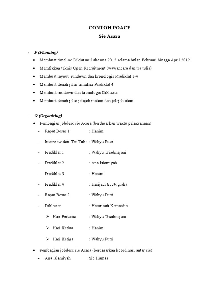 Contoh Poace | PDF