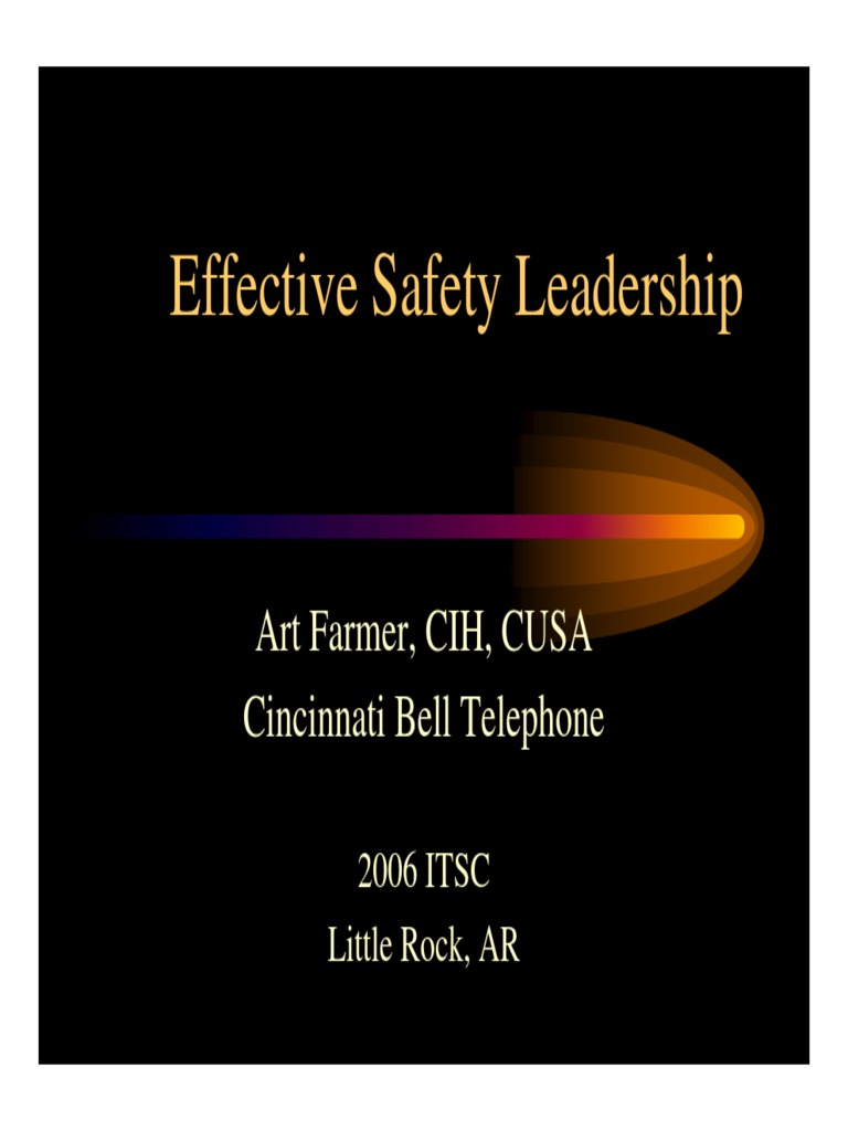 Safety Leadership | PDF | Leadership | Safety