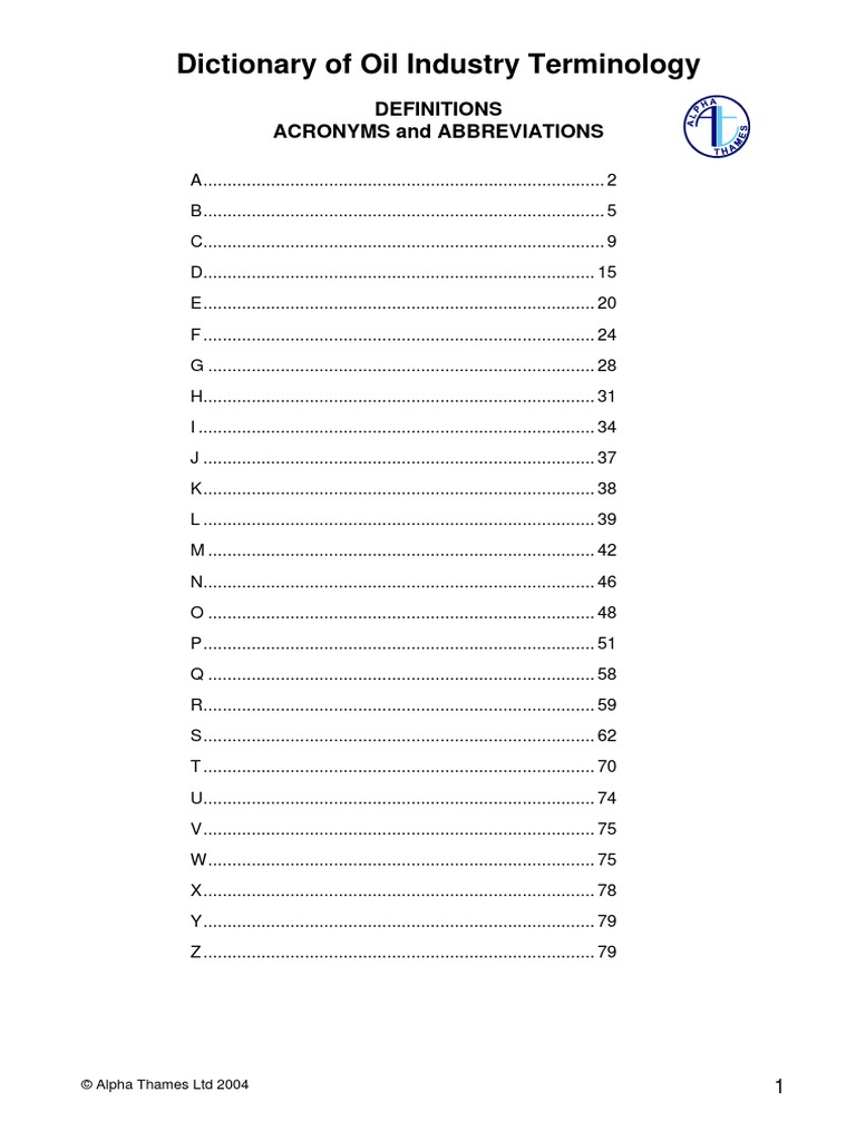 Oil and Gas Dictionary | PDF | Oil Well | Barrel (Unit)