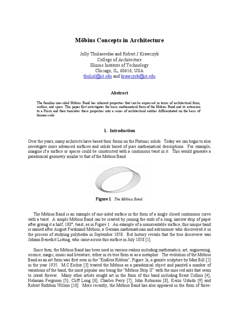 Möbius Concepts in Architectural Design | PDF