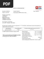 Premium Receipt PDF | PDF | Life Insurance | Public Finance