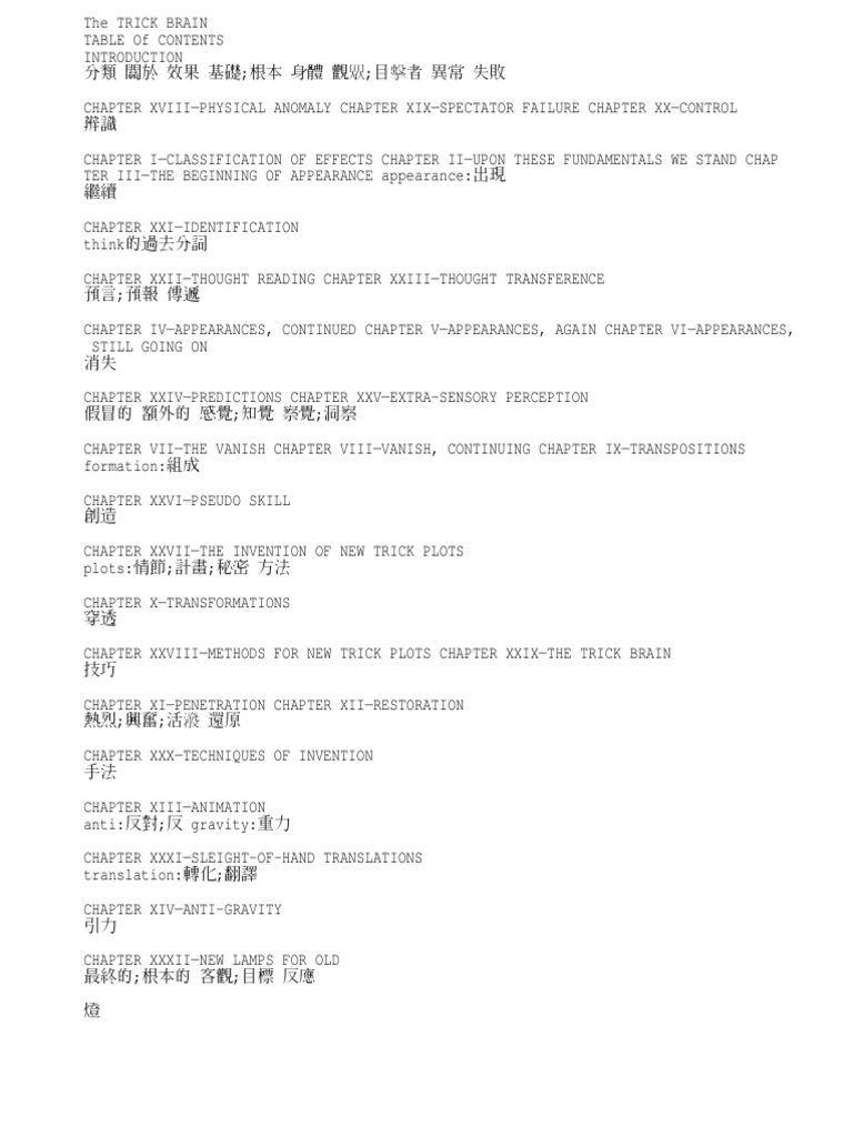 The Trick Brain DarielFitzkee | PDF | Magic (Illusion) | Magic (Paranormal)