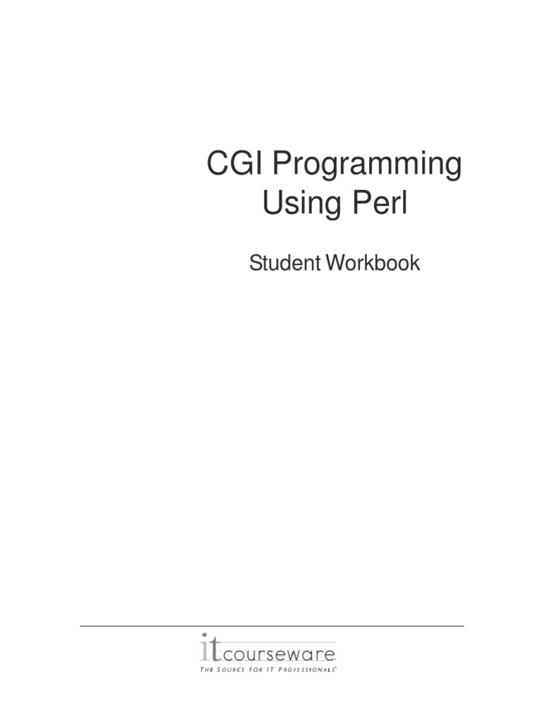CGI Programming Using Perl: Student Workbook | PDF | Port (Computer Networking) | Domain Name System