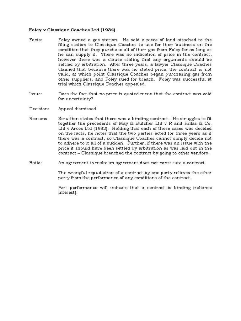 Foley V Classique Coaches LTD | PDF | Civil Law (Legal System) | Social ...