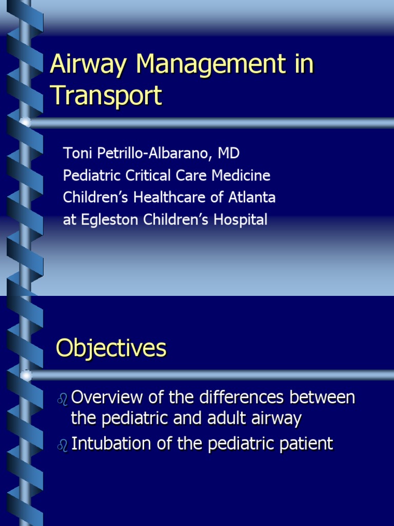 Airway Management in Transport | PDF | Medicine | Medical Specialties