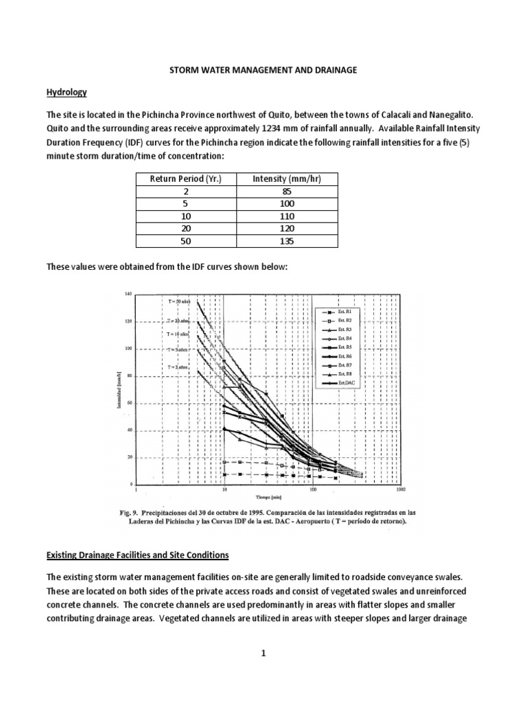 Storm Water Management and Drainage Report | PDF | Technology & Engineering
