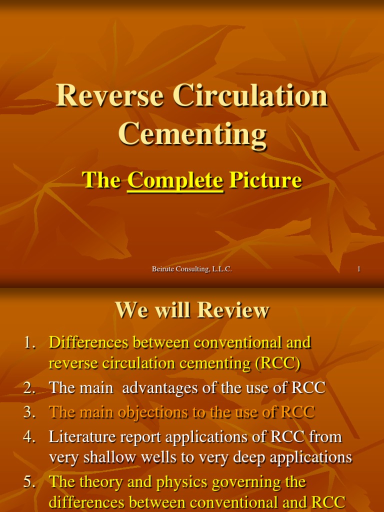 Reverse Circulation Cementing: The Complete Picture | PDF | Casing ...