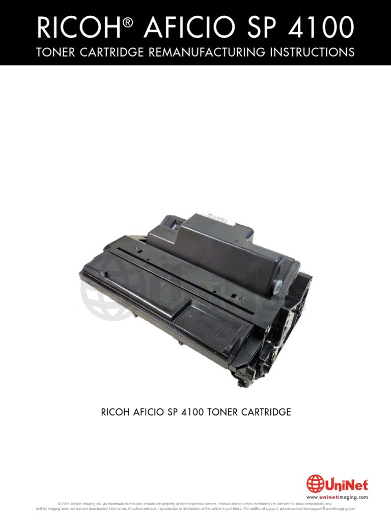 Ricoh SP 4100 Reman Eng | PDF | Trademark | Manufactured Goods