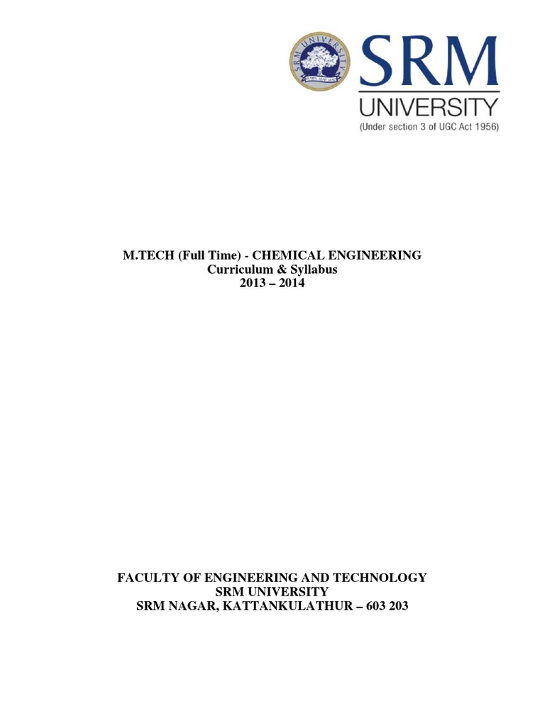 M.Tech (Full Time) - Chemical Engineering Curriculum & Syllabus 2013 ...