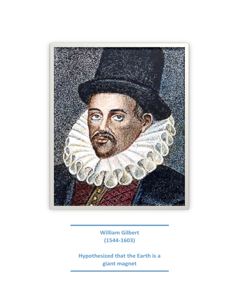 William Gilbert (1544-1603) Hypothesized That The Earth Is A Giant ...