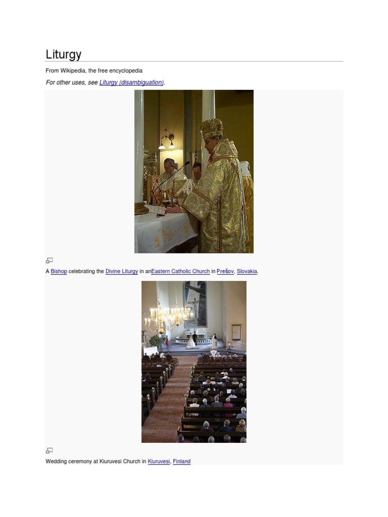 Liturgy: For Other Uses, See | PDF | Liturgy | Worship