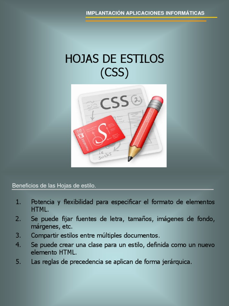 Introducción a las Hojas de Estilo CSS | PDF | Hojas de estilo en ...