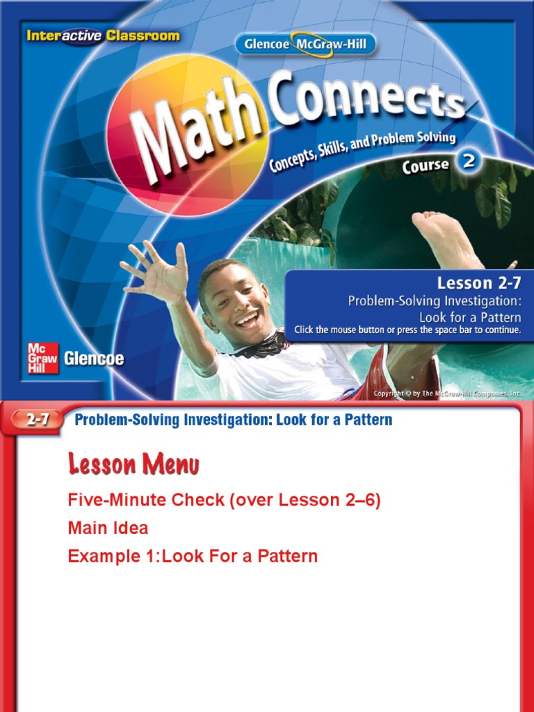 Lesson 2.7 - Problem Solving - Look For A Pattern | PDF | Discrete ...
