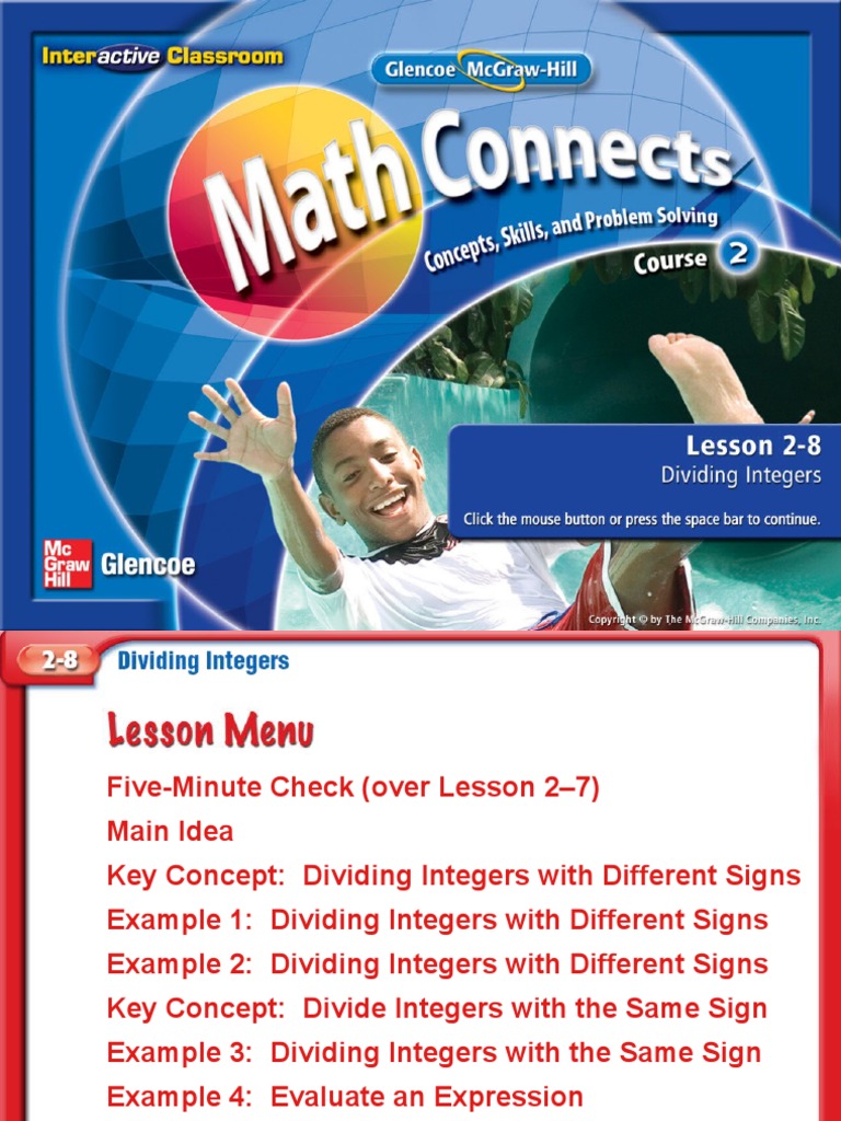 Dividing Integers with Different Signs | PDF | Integer | Mathematical ...