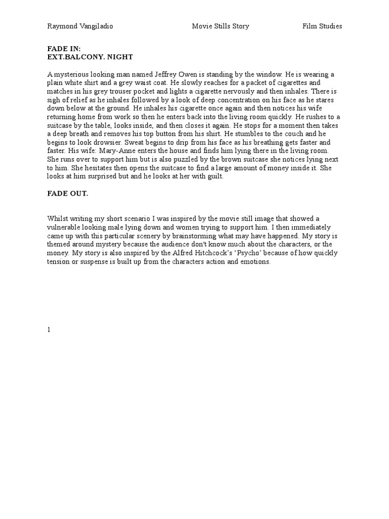 Mystery Drama Inspired by Hitchcock | PDF