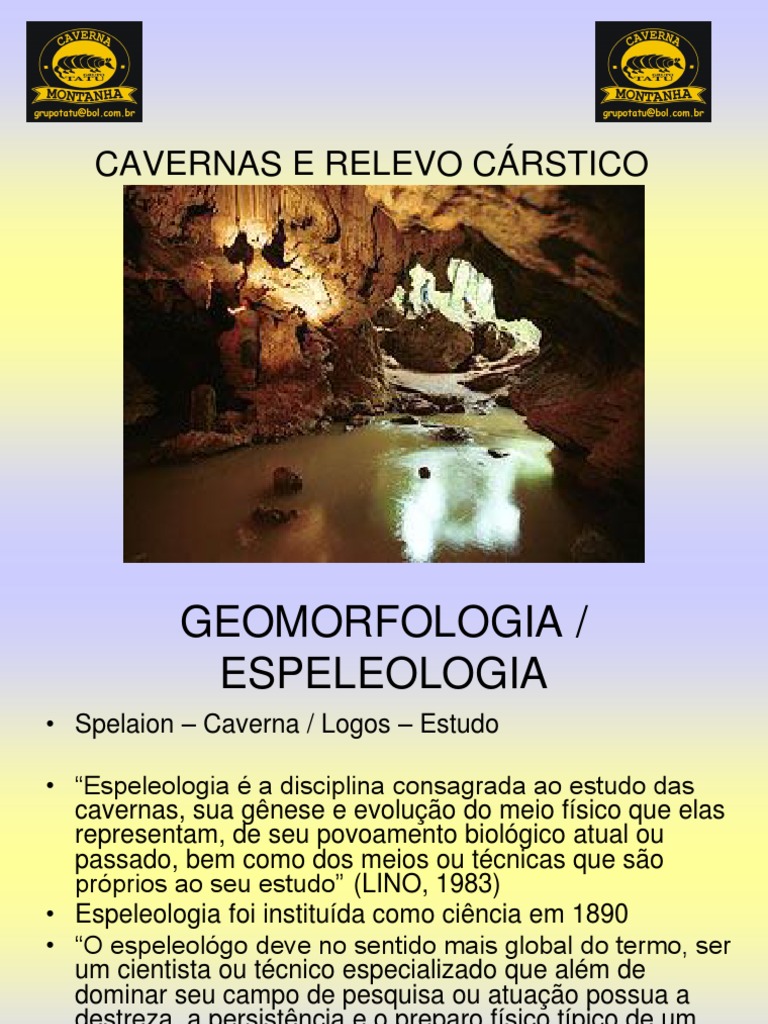 Cavanhas e Relevo Cárstico no Brasil | PDF | Caverna | Geomorfologia