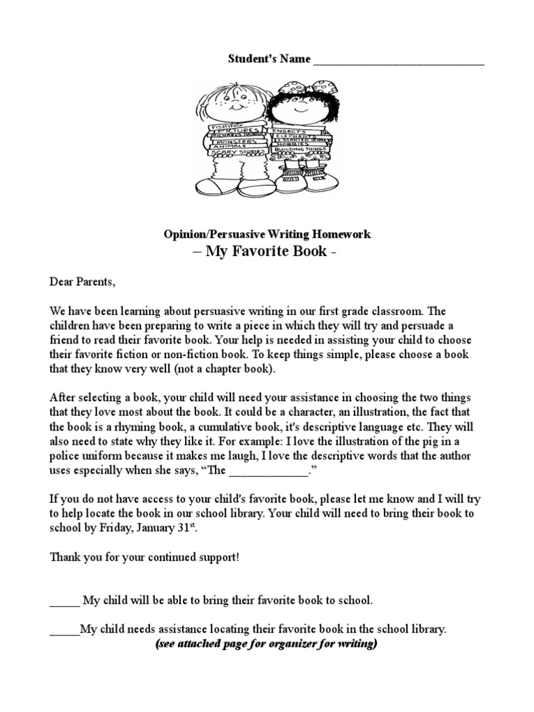 First Grade Persuasive Writing Task | PDF | Wellness