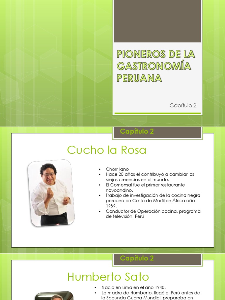 Pioneros de La Gastronomía Peruana2 | PDF | Perú | Cocinando