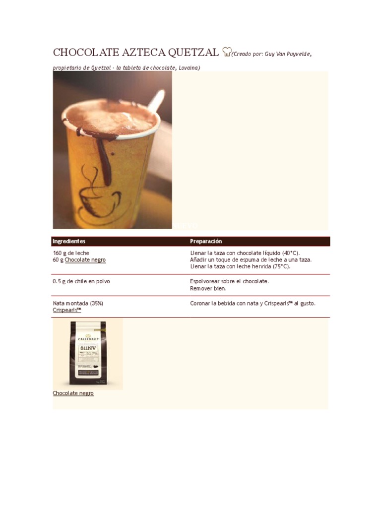 Chocolate Azteca Quetzal | PDF