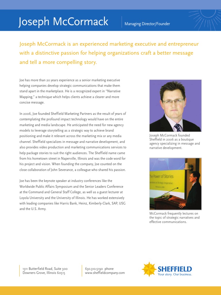 Joseph McCormack | PDF | Entrepreneurship | Marketing