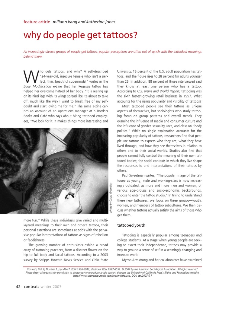 Why Do People Get Tattoos | PDF | Tattoo | Femininity