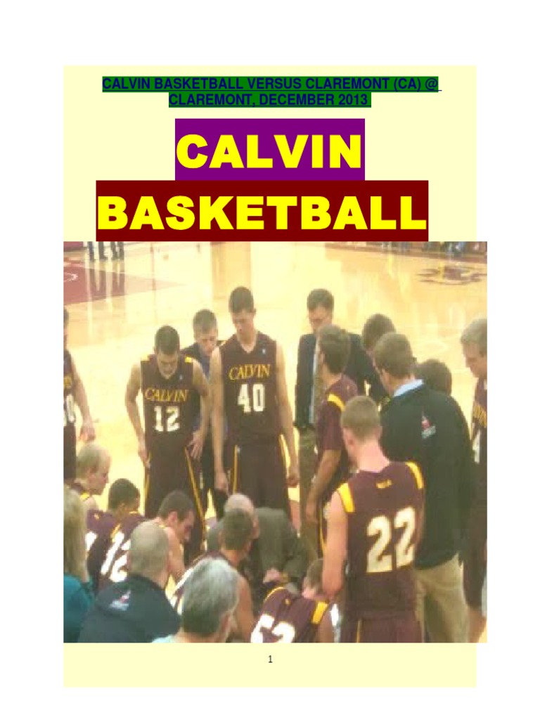 (Updated) Calvin College Mens Basketball at Claremont (CA) | PDF
