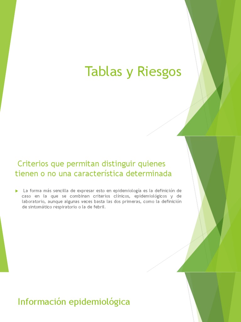 Tablas 2x2 | PDF | Sensibilidad y especificidad | Validez (Estadísticas)