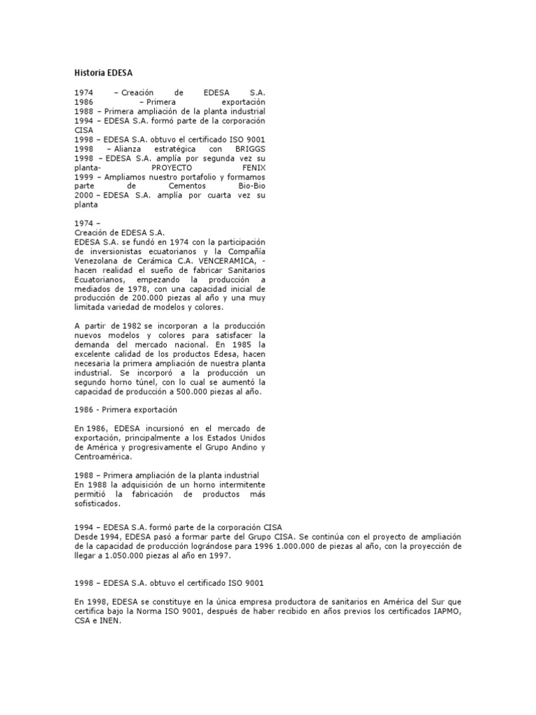 Historia de Edesa | PDF | Calidad (comercial) | Distribución (comercial)