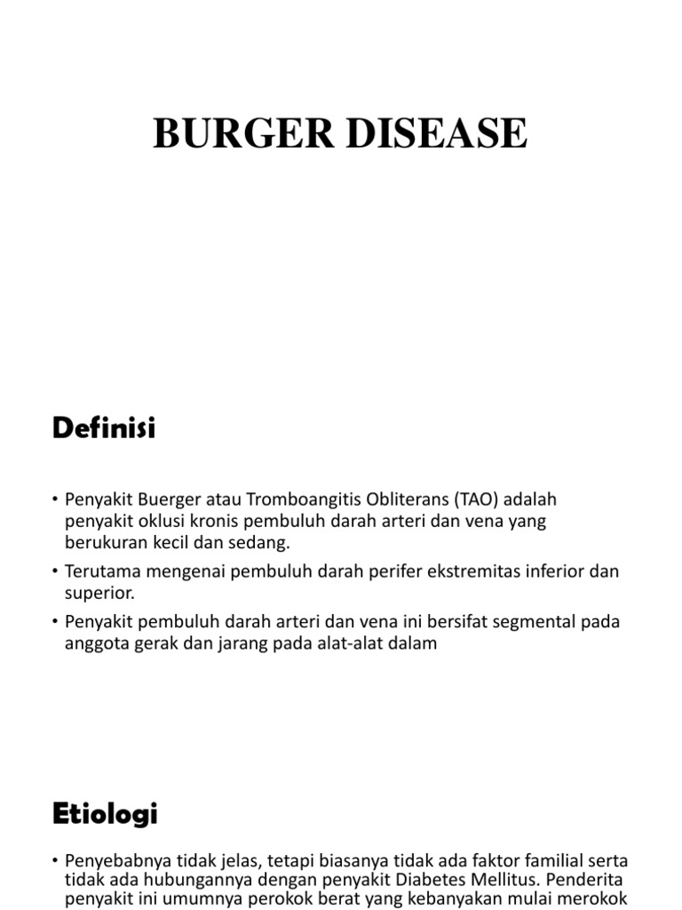 Penyakit Buerger: Penyebab & Gejala | PDF | Perjalanan | Sains & Matematika
