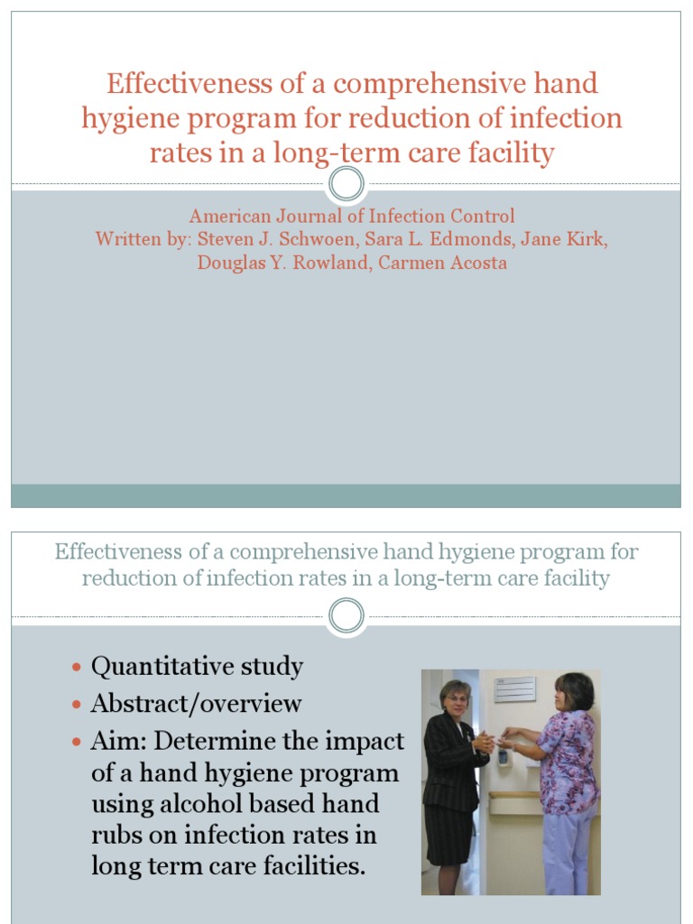 Effectiveness of A Comprehensive Hand Hygiene Program For | PDF | Hand ...