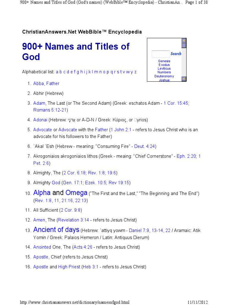 900+ Names & Titles of God | Names Of God In Judaism | God The Father